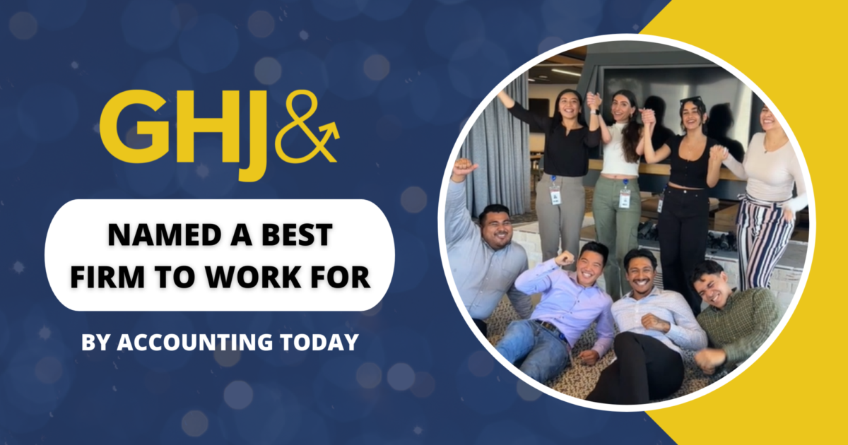 GHJ Named a Best Firm to Work For by Accounting Today - GHJ